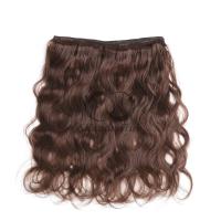 China #4 Medium Brown Body Wave Remy Human Hair Bundles 10-28 Inch Brazilian Sew In Weave for sale