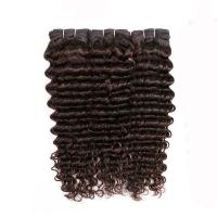 China #2 Dark Brown Deep Wave Remy Human Hair Bundles 10-28 Inch Brazilian Sew In Weave for sale