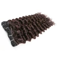 China #2 Dark Brown Deep Wave Remy Human Hair Bundles 10-28 Inch Brazilian Sew In Weave for sale