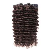 China #2 Dark Brown Deep Wave Remy Human Hair Bundles 10-28 Inch Brazilian Sew In Weave for sale