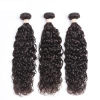 China Dark Brown Water Wave Remy Human Hair Bundles 10-28 Inch Brazilian Sew In Weave 3 Bundles for sale