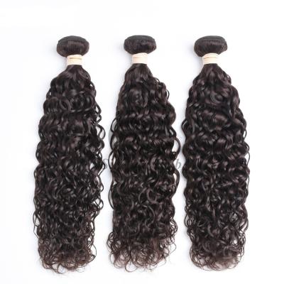 China Dark Brown Water Wave Remy Human Hair Bundles 10-28 Inch Brazilian Sew In Weave 3 Bundles for sale