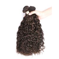 China #4 Medium Brown Water Wave Remy Human Hair Bundles 10-28 Inch Brazilian Sew In Weave for sale