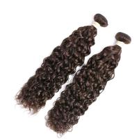 China #4 Medium Brown Water Wave Remy Human Hair Bundles 10-28 Inch Brazilian Sew In Weave for sale
