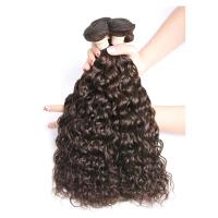 China #4 Medium Brown Water Wave Remy Human Hair Bundles 10-28 Inch Brazilian Sew In Weave for sale