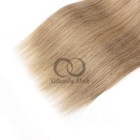 China Ash Brown Straight Remy Human Hair Bundles 10-28 Inch Brazilian Sew In Weave 3 Bundles Per Set for sale