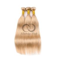 China 27 Honey Blonde Straight Remy Human Hair Bundles 10-28 Inch Brazilian Sew In Weave for sale