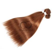 China #30 Medium Auburn Straight Remy Human Hair Bundles 10-28 Inch Brazilian Sew In Weave 3 Bundles Per Set for sale