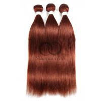 China #33 Dark Auburn Straight Remy Human Hair Bundles 10-28 Inch Brazilian Weave 3 Bundles for sale