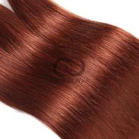 China #33 Dark Auburn Straight Remy Human Hair Bundles 10-28 Inch Brazilian Weave 3 Bundles for sale