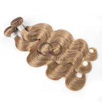 China #8 Ash Brown Body Wave Remy Human Hair Bundles 3 Bundles Per Set 10-28 Inch Brazilian Sew In Weave for sale