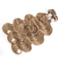 China #8 Ash Brown Body Wave Remy Human Hair Bundles 3 Bundles Per Set 10-28 Inch Brazilian Sew In Weave for sale
