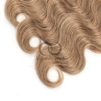 China #8 Ash Brown Body Wave Remy Human Hair Bundles 3 Bundles Per Set 10-28 Inch Brazilian Sew In Weave for sale