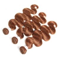 China #30 Medium Auburn Body Wave Remy Human Hair Bundles 10-28 Inch Brazilian Sew In Weave for sale