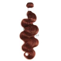 China #33 Dark Auburn Body Wave Remy Human Hair Bundles 10-28 Inch Brazilian Sew In Weave for sale