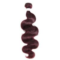 China 99J Dark Wine Body Wave Remy Human Hair Bundles 10-28 Inch Brazilian Weave 3 Bundles for sale