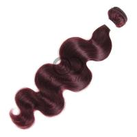 China 99J Dark Wine Body Wave Remy Human Hair Bundles 10-28 Inch Brazilian Weave 3 Bundles for sale