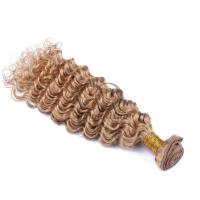 China 27 Honey Blonde Deep Wave Remy Human Hair Bundles 10-28 Inch Brazilian Weave for sale