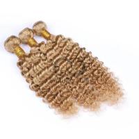 China 27 Honey Blonde Deep Wave Remy Human Hair Bundles 10-28 Inch Brazilian Weave for sale