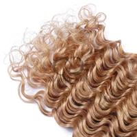 China 27 Honey Blonde Deep Wave Remy Human Hair Bundles 10-28 Inch Brazilian Weave for sale