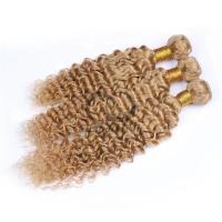 China 27 Honey Blonde Deep Wave Remy Human Hair Bundles 10-28 Inch Brazilian Weave for sale