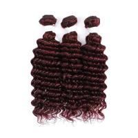 China 99J Dark Wine Deep Wave Remy Human Hair Bundles 10-28 Inch Brazilian Weave 3 Bundles for sale