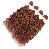 China #30 Medium Auburn Water Wave Remy Human Hair Bundles 10-28 Inch Brazilian Sew In Weave for sale