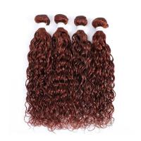 China #33 Dark Auburn Water Wave Remy Human Hair Bundles 10-28 Inch Brazilian Sew In Weave 3 Bundles Per Set for sale