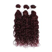 China 99J Dark Wine Water Wave Remy Human Hair Bundles 10-28 Inch Brazilian Weave for sale