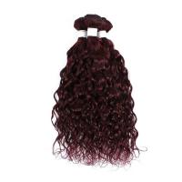 China 99J Dark Wine Water Wave Remy Human Hair Bundles 10-28 Inch Brazilian Weave for sale