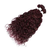 China 99J Dark Wine Water Wave Remy Human Hair Bundles 10-28 Inch Brazilian Weave for sale