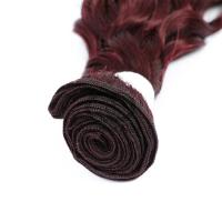 China 99J Dark Wine Water Wave Remy Human Hair Bundles 10-28 Inch Brazilian Weave for sale