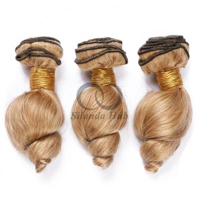 China 27 Honey Blonde Loose Wave Remy Human Hair Bundles 10-28 Inch Brazilian Sew In Weave for sale