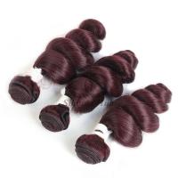 China #99J Dark Wine Loose Wave Remy Human Hair Bundles 10-28 Inch Sew In Weave Brazilian Bundle Deals for sale