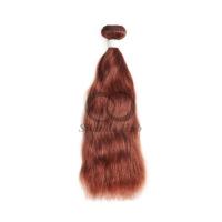 China #33 Dark Auburn Natural Wave Remy Human Hair Bundles 10-28 Inch Brazilian Sew In Weave for sale