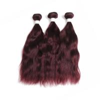 China 99J Dark Wine Natural Wave Remy Human Hair Bundles 10-28 Inch Brazilian Weave for sale