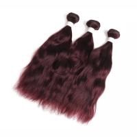 China 99J Dark Wine Natural Wave Remy Human Hair Bundles 10-28 Inch Brazilian Weave for sale