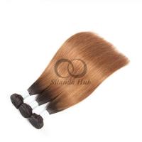 China Straight Remy Human Hair Bundles #T1B/30 Brazilian Weave 10-28 Inch 3 Bundles for sale