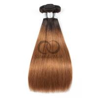 China Straight Remy Human Hair Bundles #T1B/30 Brazilian Weave 10-28 Inch 3 Bundles for sale