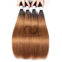 China Straight Remy Human Hair Bundles #T1B/30 Brazilian Weave 10-28 Inch 3 Bundles for sale