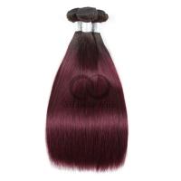 China Straight Remy Human Hair Bundles #T1B/99J Brazilian Weave 10-28 Inch 3 Bundles Per Set for sale