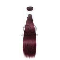 China Straight Remy Human Hair Bundles #T1B/99J Brazilian Weave 10-28 Inch 3 Bundles Per Set for sale