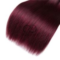 China Straight Remy Human Hair Bundles #T1B/99J Brazilian Weave 10-28 Inch 3 Bundles Per Set for sale