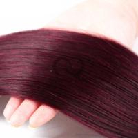 China Straight Remy Human Hair Bundles #T1B/99J Brazilian Weave 10-28 Inch 3 Bundles Per Set for sale
