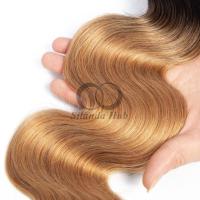 China T1B/27 Body Wave Remy Human Hair Bundles 10-28 Inch Brazilian Sew In Weave 3 Bundles for sale