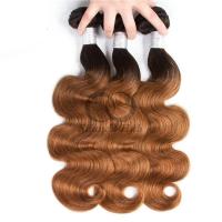 China T1B/30 Body Wave Remy Human Hair Bundles 10-28 Inch Brazilian Sew In Weave 3 Bundles for sale