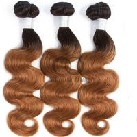 China T1B/30 Body Wave Remy Human Hair Bundles 10-28 Inch Brazilian Sew In Weave 3 Bundles for sale