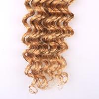China T1B/27 Deep Wave Remy Human Hair Bundles 10-28 Inch Brazilian Sew In Weave for sale
