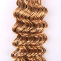 China T1B/27 Deep Wave Remy Human Hair Bundles 10-28 Inch Brazilian Sew In Weave for sale
