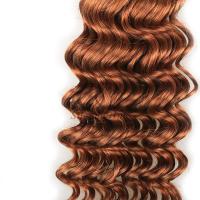 China T1B/30 Deep Wave Remy Human Hair Bundles 10-28 Inch Brazilian Sew In Weave for sale